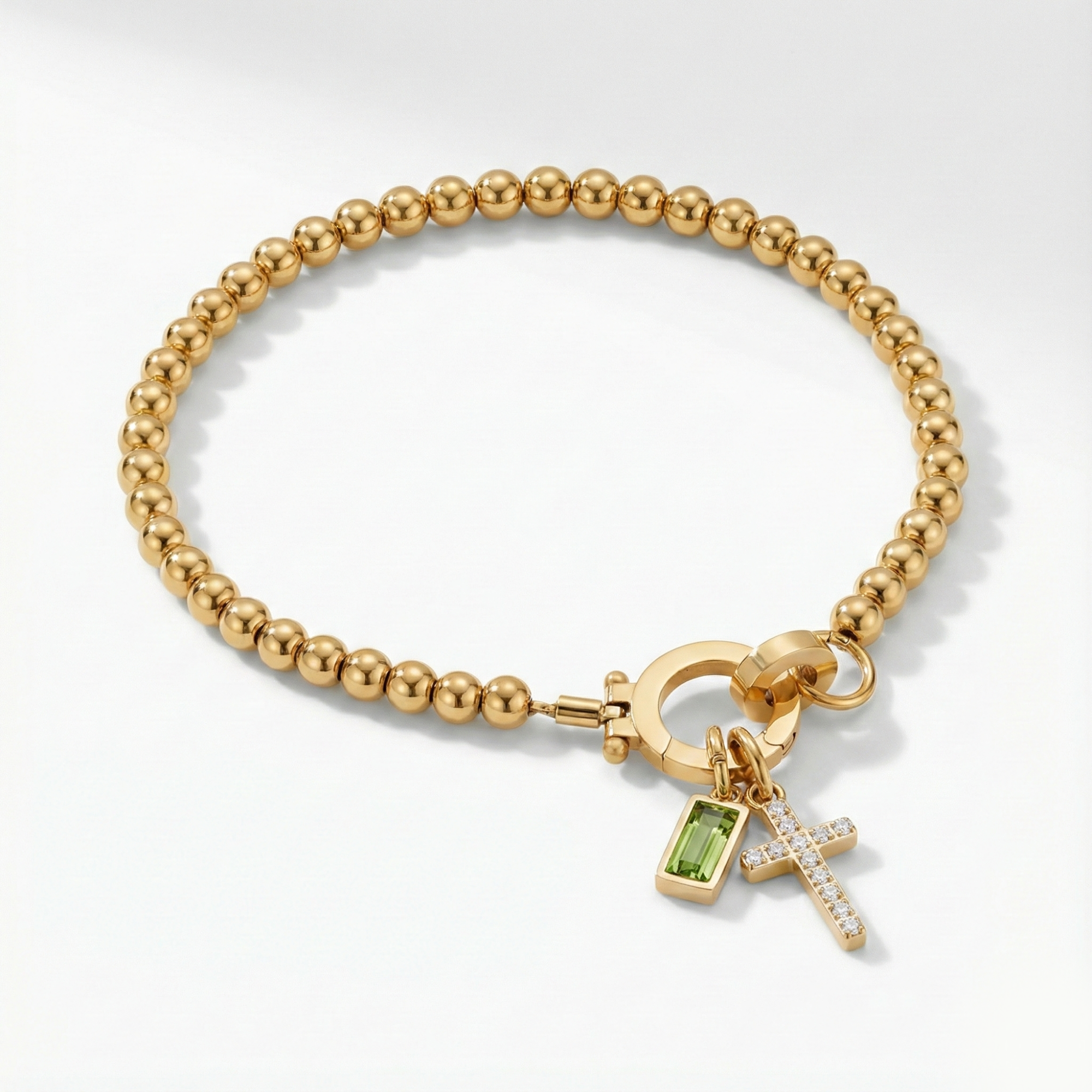 AX Beaded Birthstone Cross Charm Bracelet – Ardenix